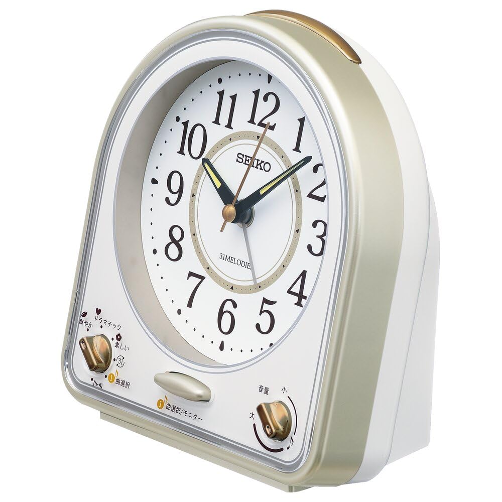 Home JapanEZ Find Seiko Analog Table Alarm Clock with 31 Songs Melody ...